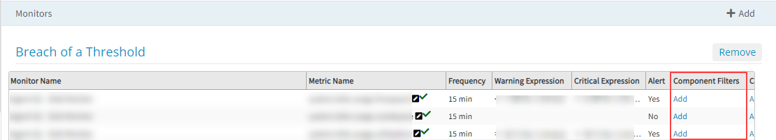Component Filters Opsramp Documentation 7026